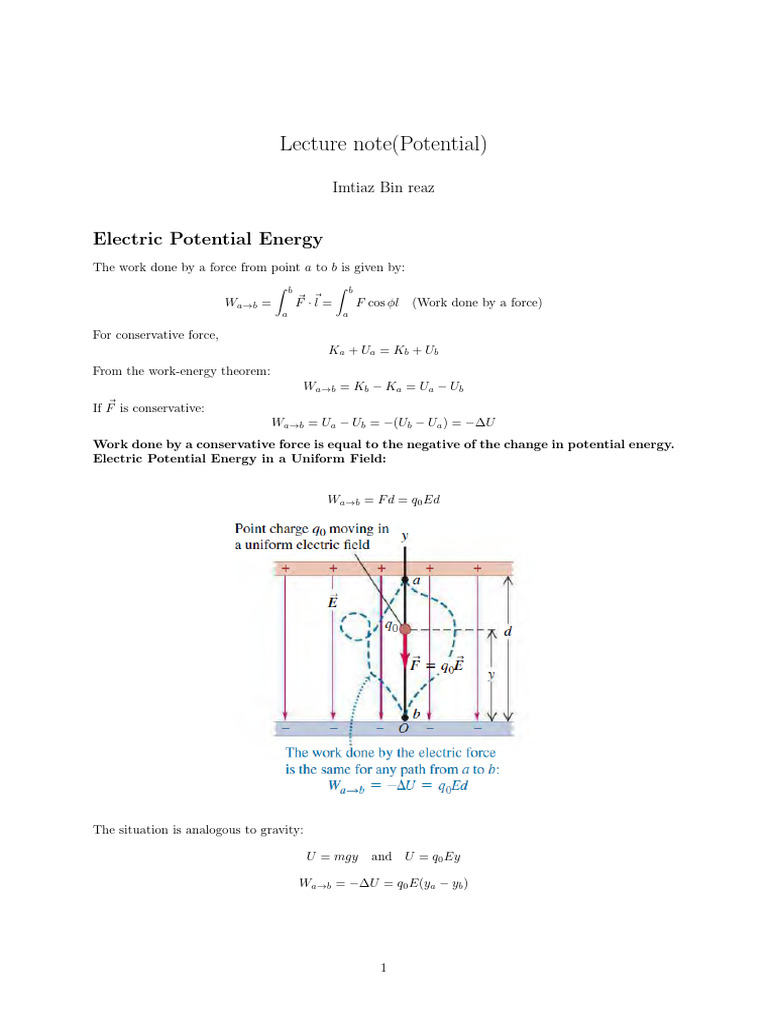 Potential | PDF | Potential Energy | Force