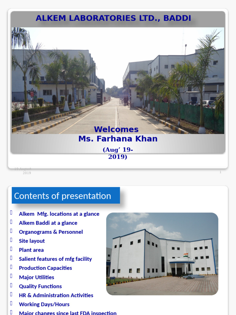 Alkem Laboratories Baddi Overview | PDF | High Performance Liquid ...