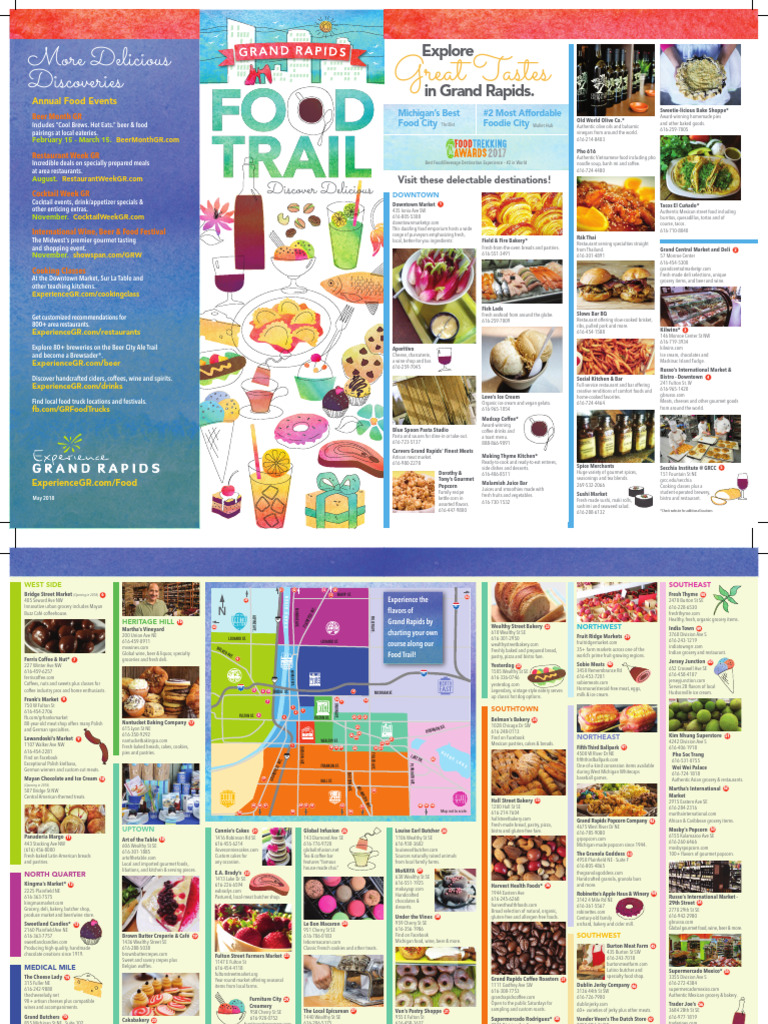 ExpGR 2018 Food Trail Brochure 5-22-18 CM | PDF | Restaurants | Sushi