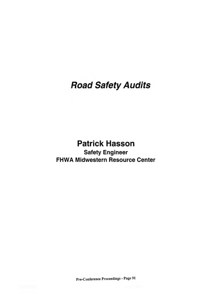 Road Safety Audits | PDF | Audit | Road Traffic Safety