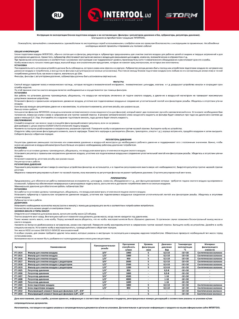 Intertool PT 1414 Manual | PDF
