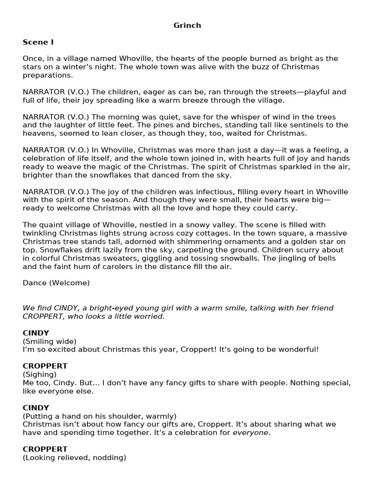 Grinch Play. | PDF | Santa Claus