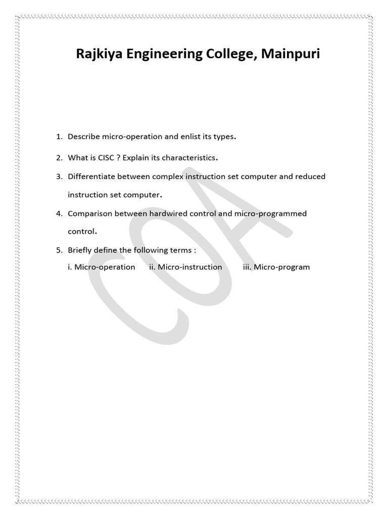 Computer Architecture Assignment | PDF