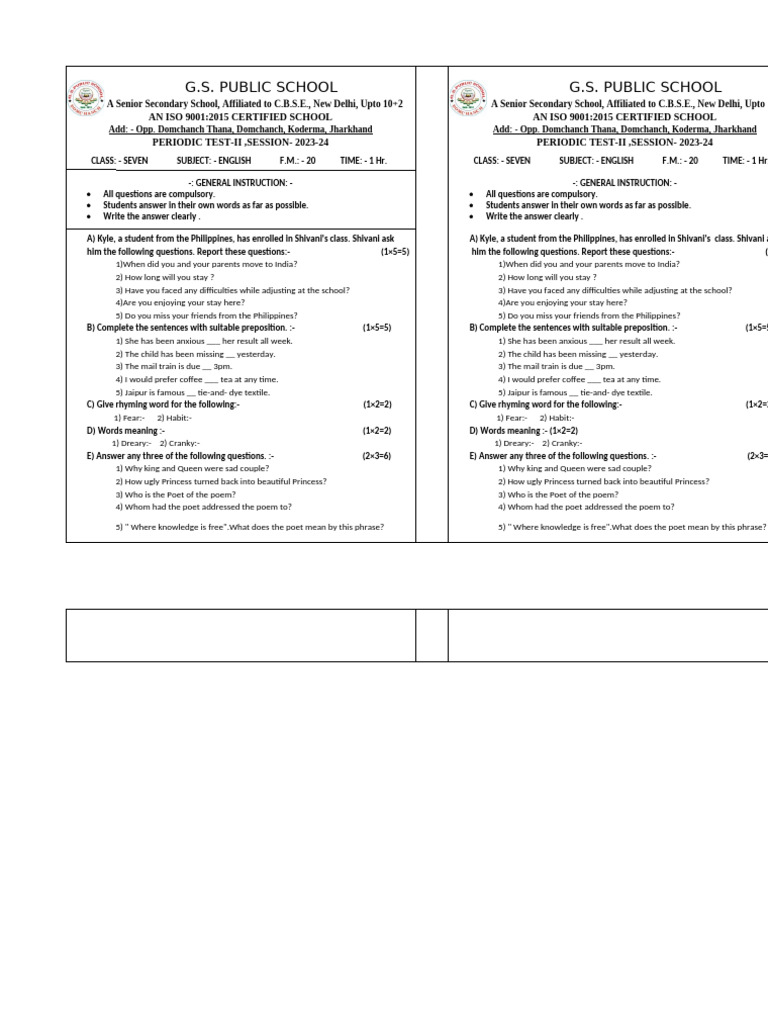 Class 7 English | PDF | Linguistics