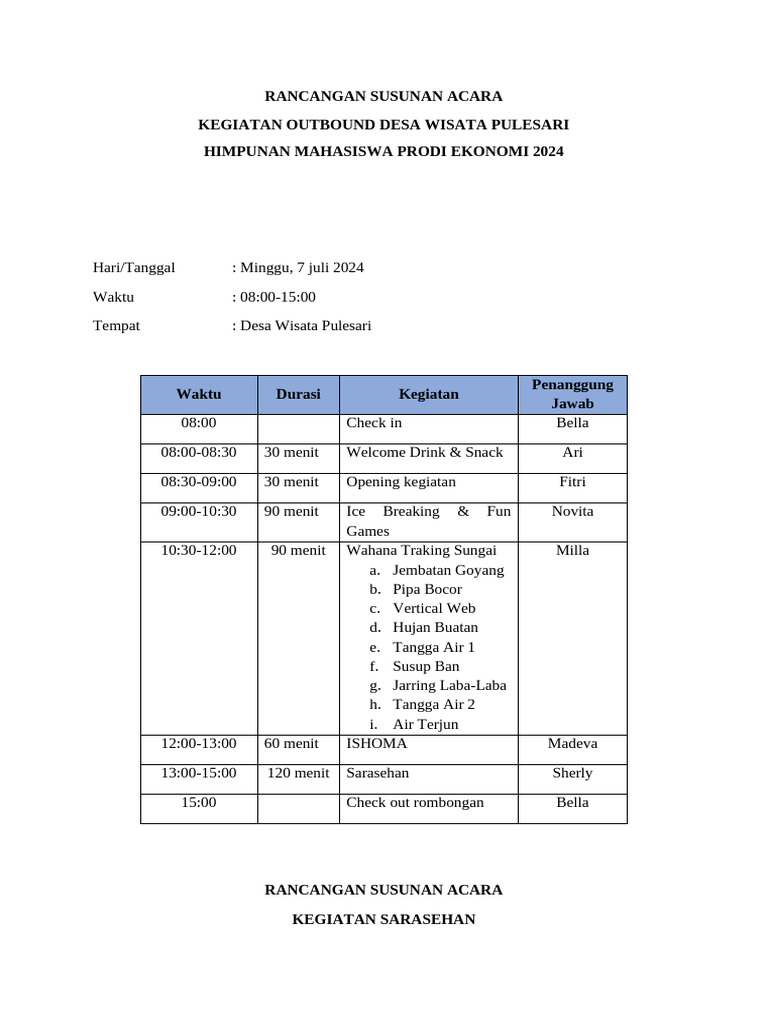 Rundown Outbound 2024 | PDF