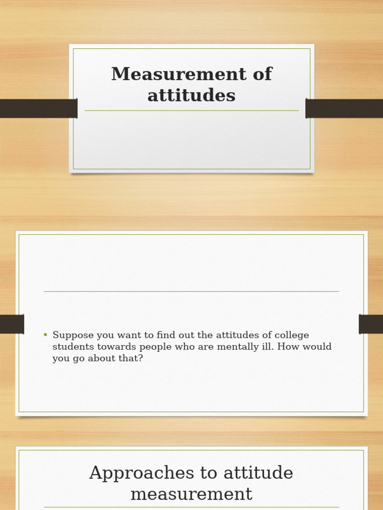Measurement of Attitudes | PDF | Likert Scale | Attitude (Psychology)