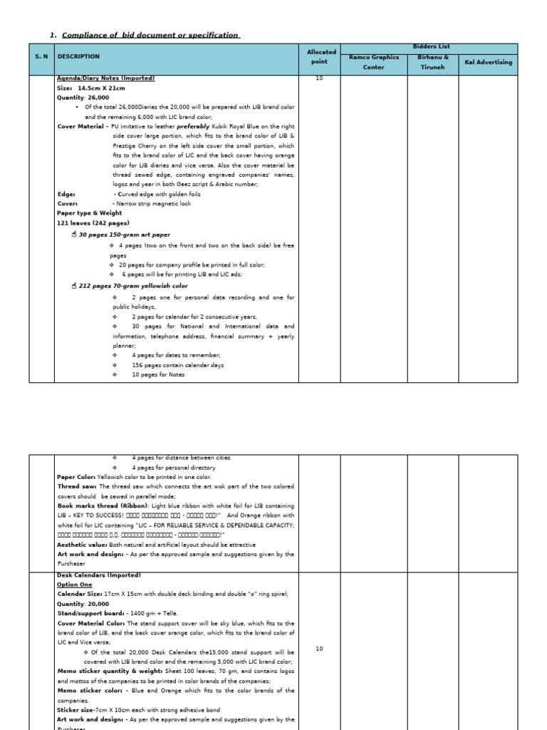 Agenda and Calendar - Detail Technical Evaluation | PDF | Brand