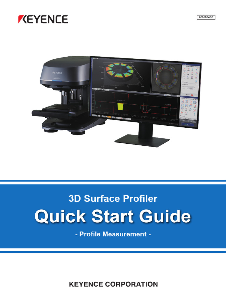 VK-X3000 3D Profiler Quick Guide | PDF | Microsoft Excel | Page Layout