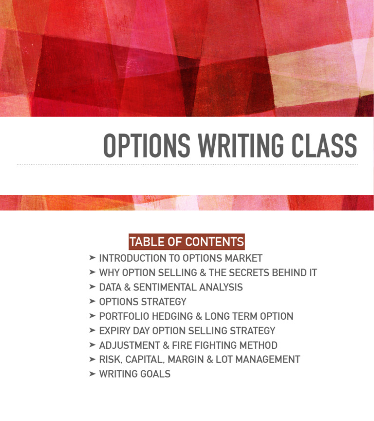 Option Selling Class | PDF