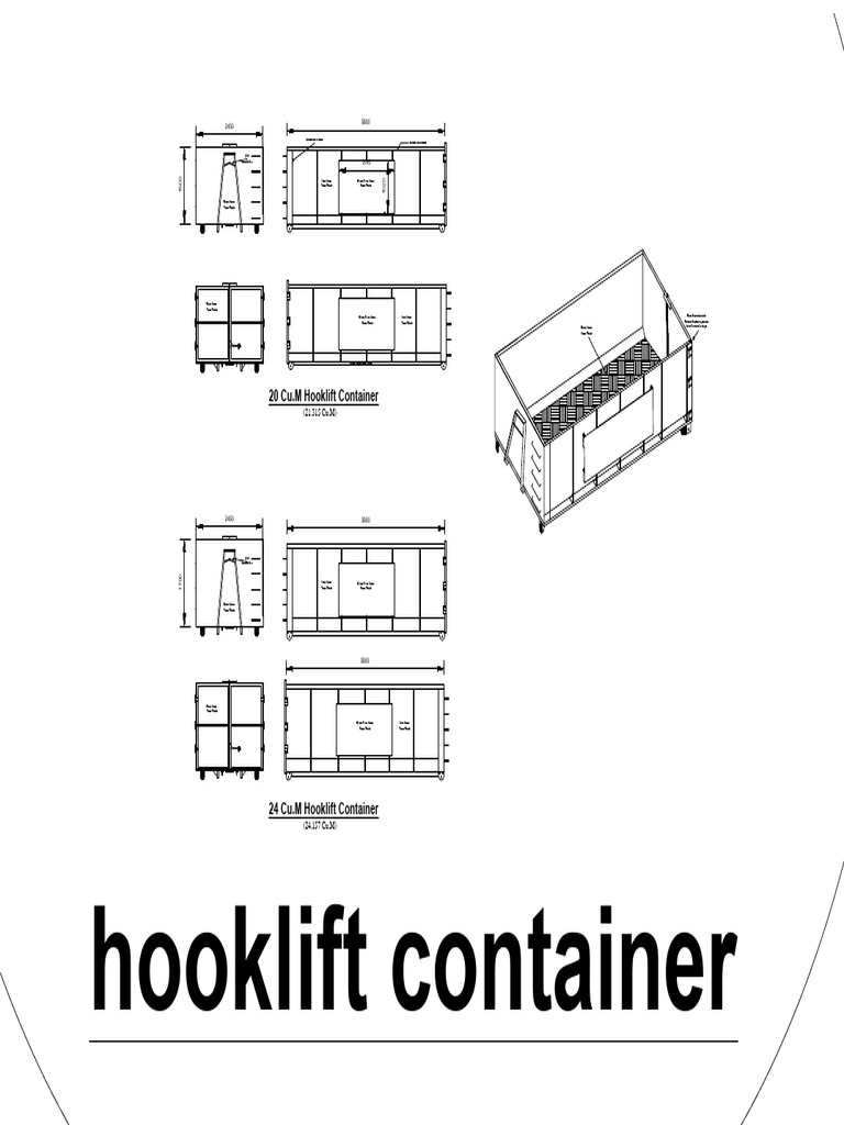 Hooklift Container Specs Sheet | PDF