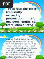 The Preposition Song | PDF