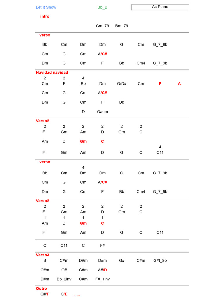 Let It Snow - BB - B | PDF