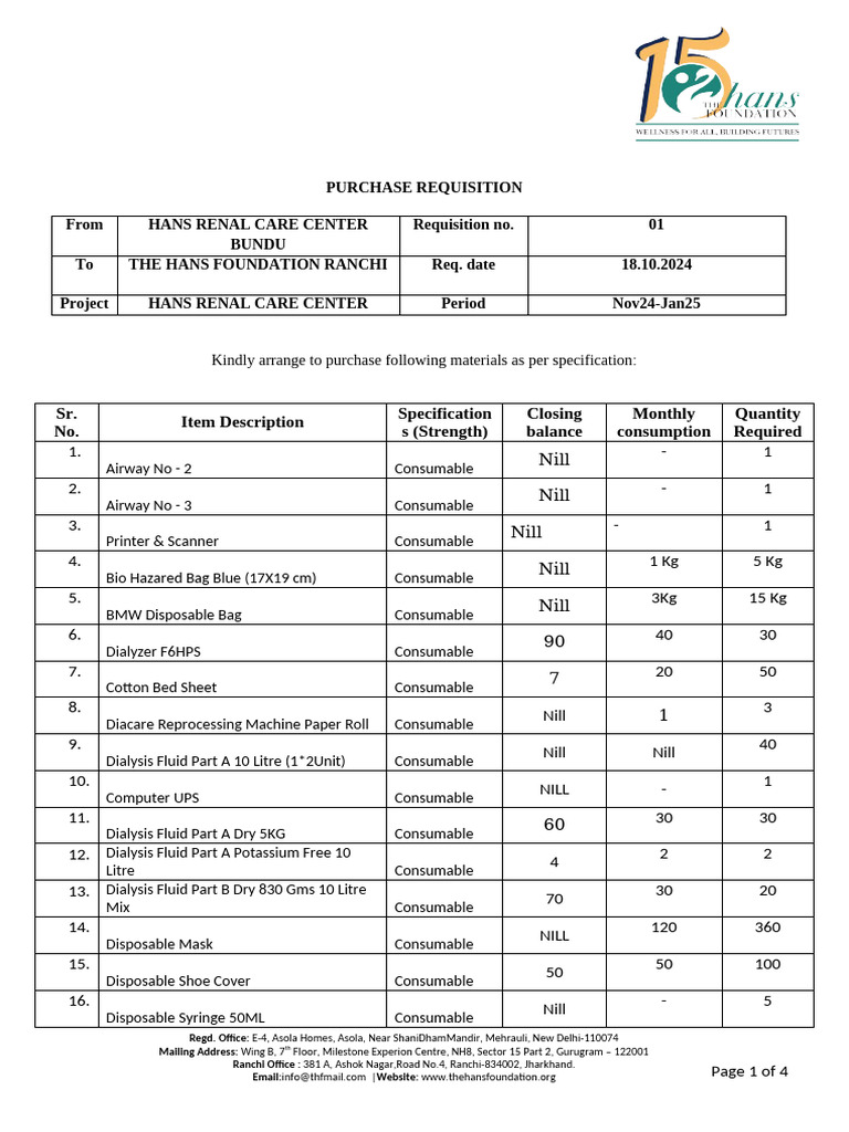 HRCC Req Formats (2) | PDF