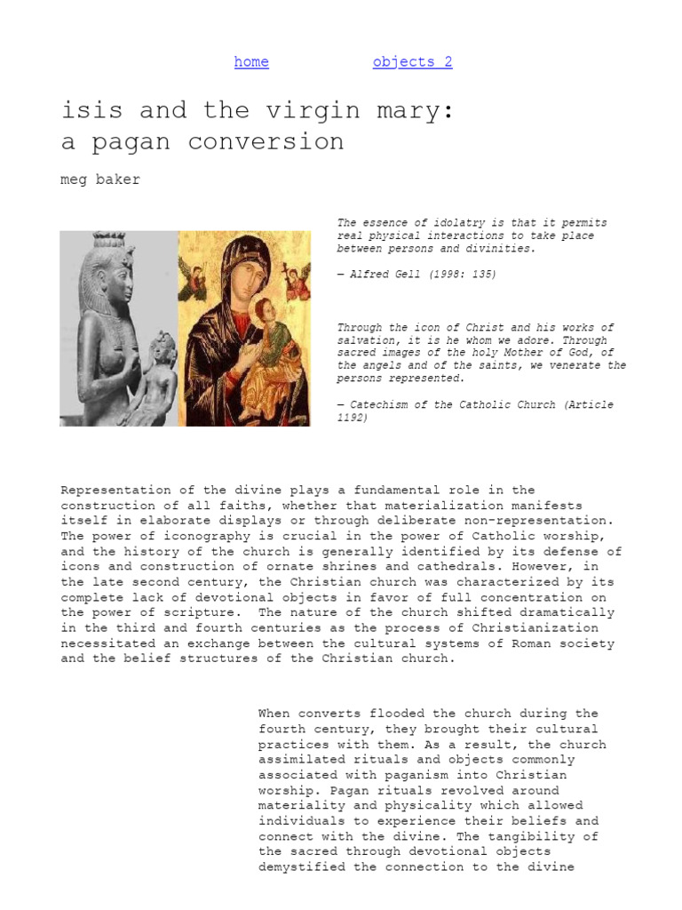 Isis and The Virgin Mary - A Pagan Conversion - Columbia Univ. | PDF ...