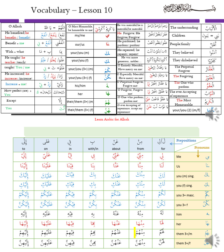 LAA - Vocabulary Les 10 | PDF