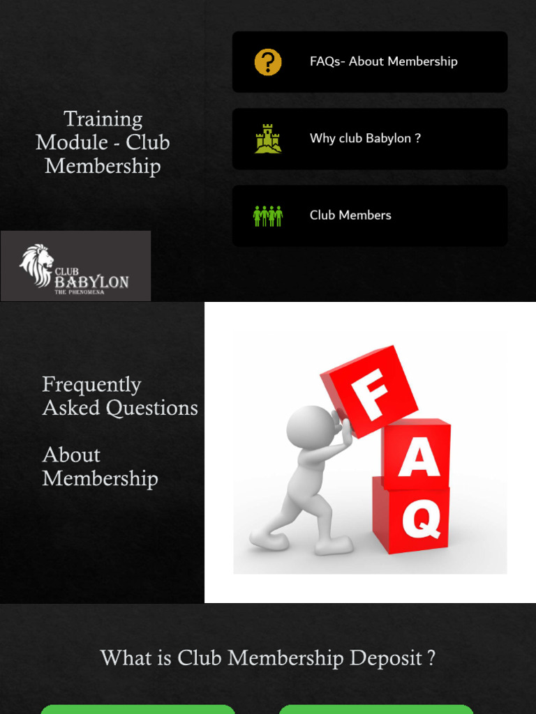 Training Module-Club Membership | PDF