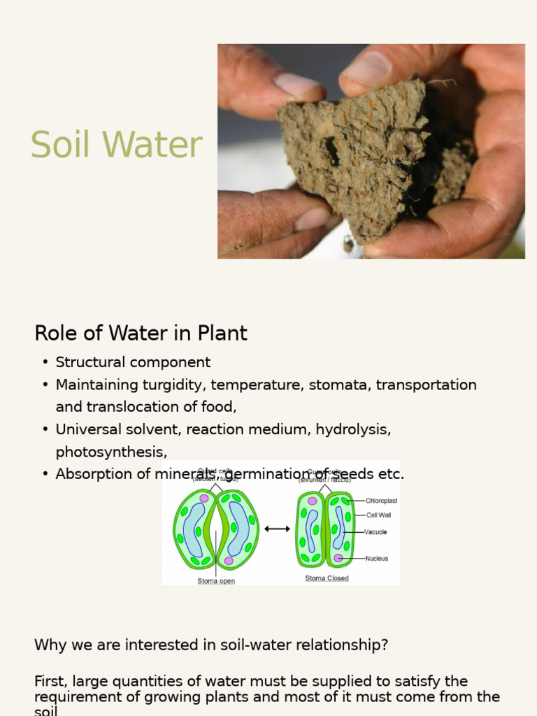 Lecture 6 7 Soil Management 2024 | PDF | Soil | Water