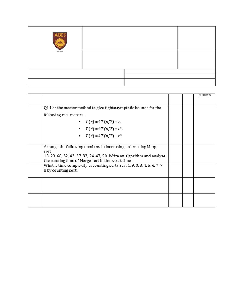 Daa Assignment-1 | PDF
