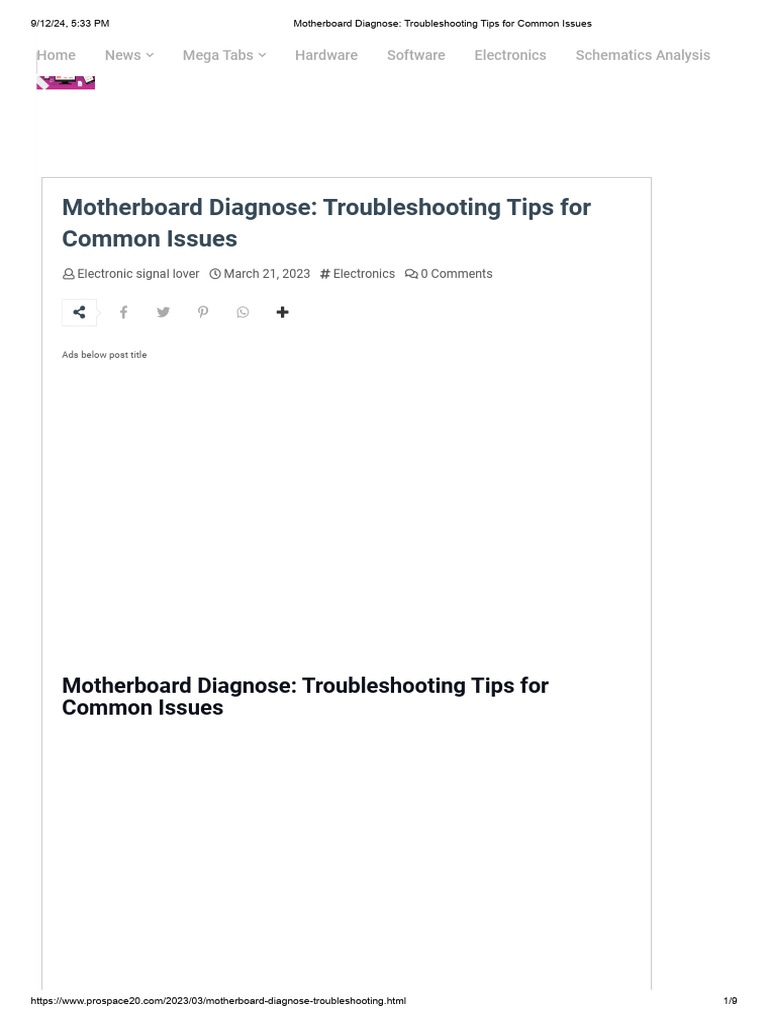 Motherboard Troubleshooting Guide | PDF | Bios | Troubleshooting