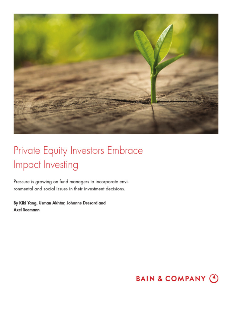 Bain Brief Private Equity Investors Embrace Impact-Investing | PDF ...