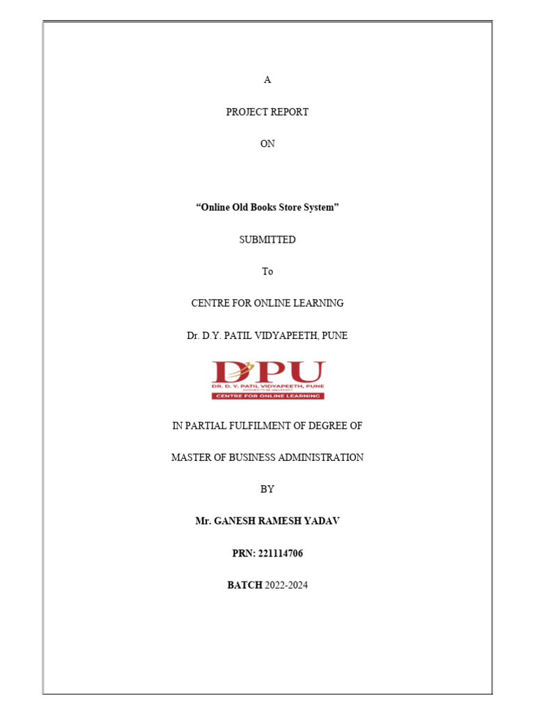 Online book store system MBA project | PDF | World Wide Web | Internet ...