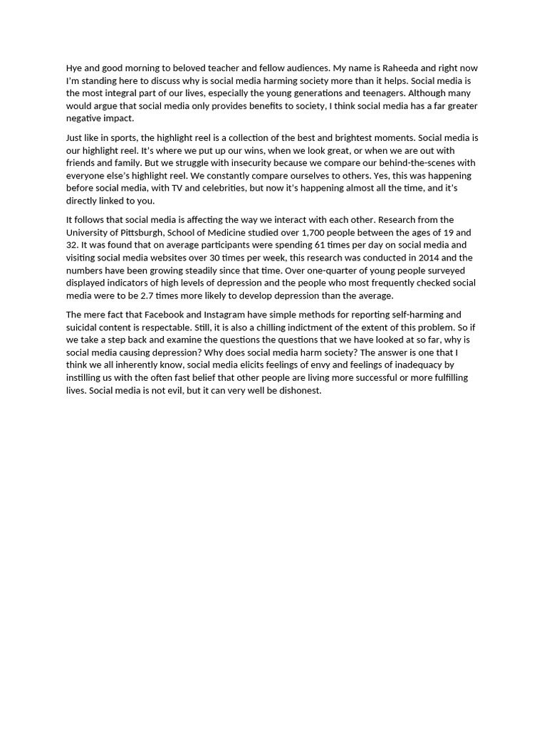 Social Media Essay | PDF