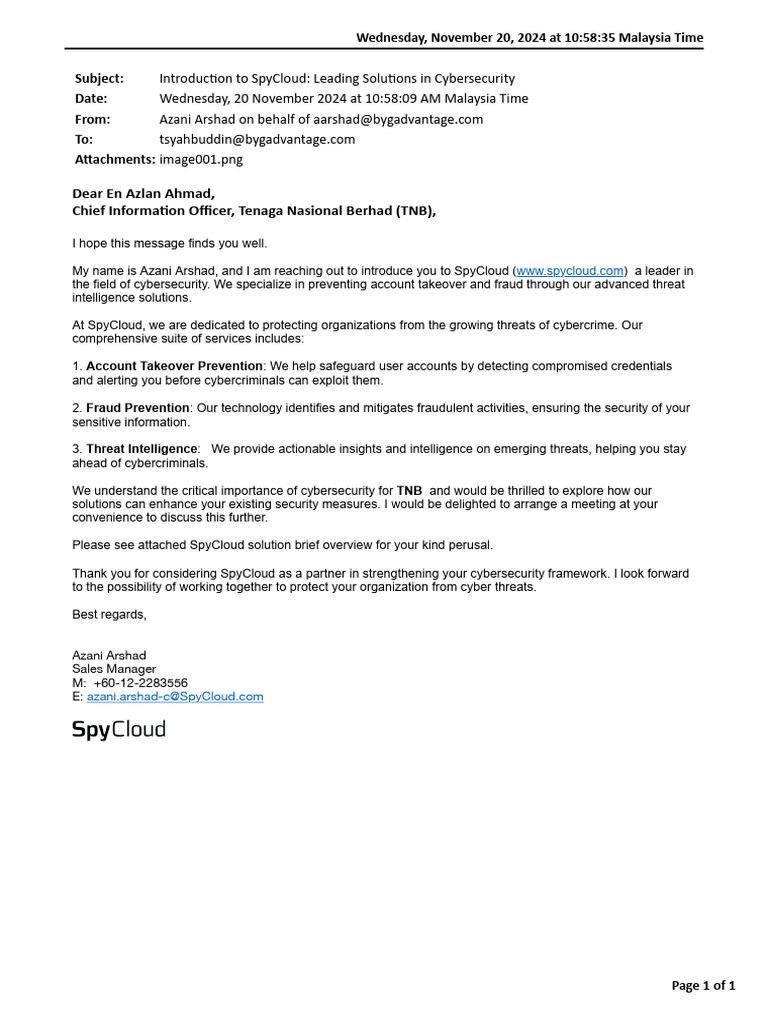 SpyCloud Cybersecurity Solutions Overview | PDF