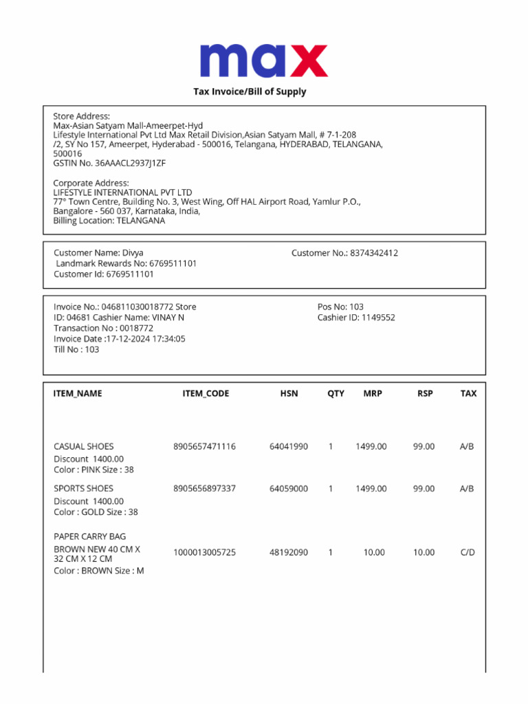Invoice84100279838323511 PDF | PDF