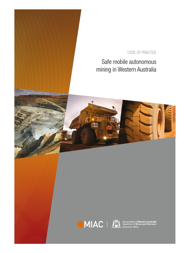 Western Australia Code of Practice for Safe Autonomous Mining ...