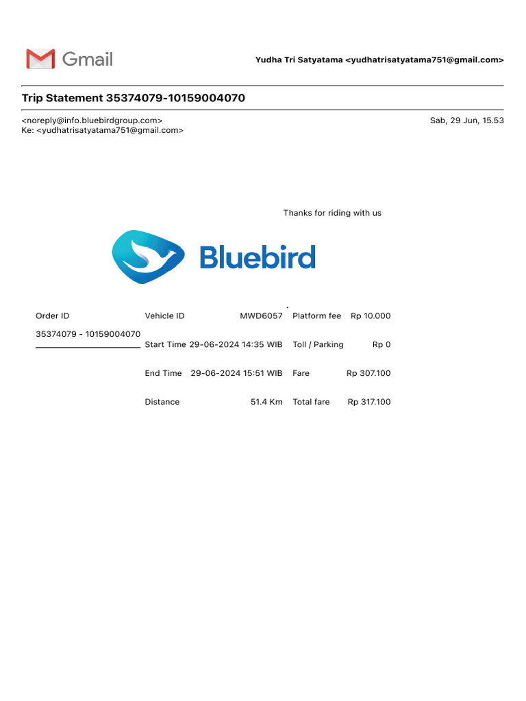 Bluebird Matoa - CGK | PDF