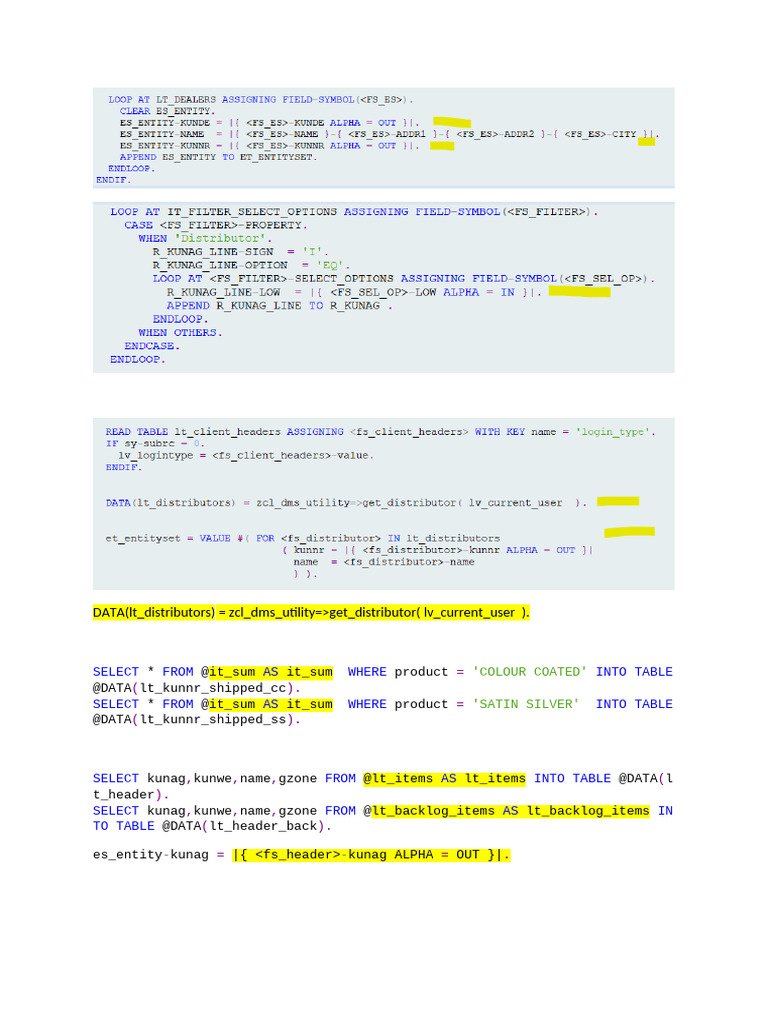 New syntax for ABAP | PDF