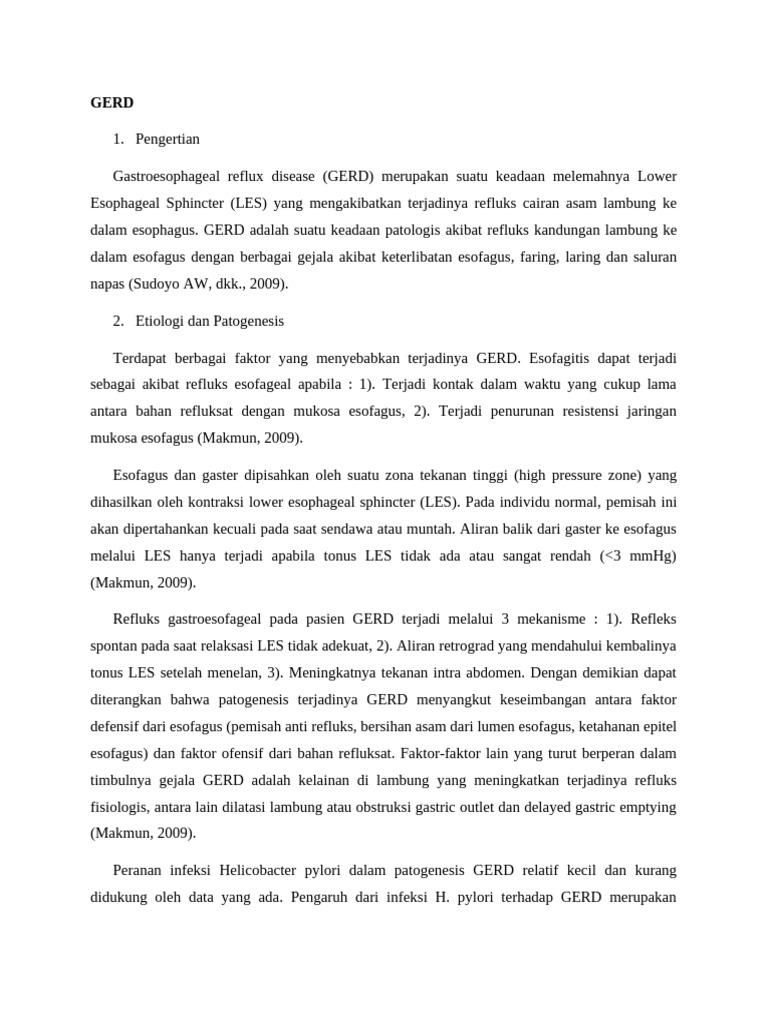 Memahami GERD dan Faringitis: Gejala dan Penyebab | PDF