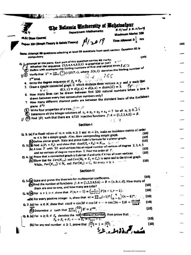 Graph Solve Paper 2019 Pdf