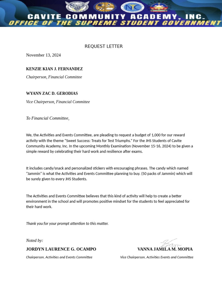 Request Letter 2 | PDF