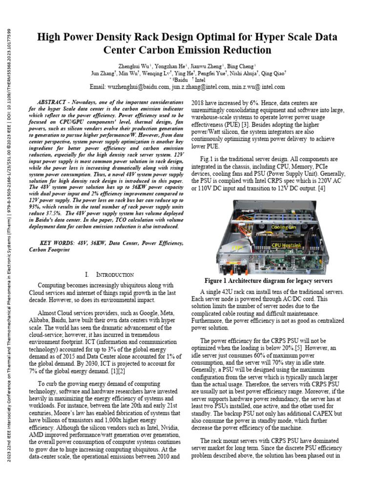 Wu et.al (2023) HPD Rack Design Optimal for Hyper Scale DC Carbon ...