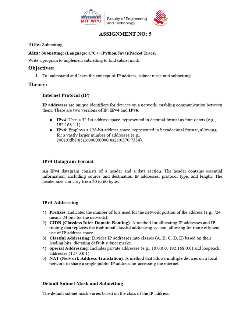 CN 5 | PDF | Ip Address | I Pv6