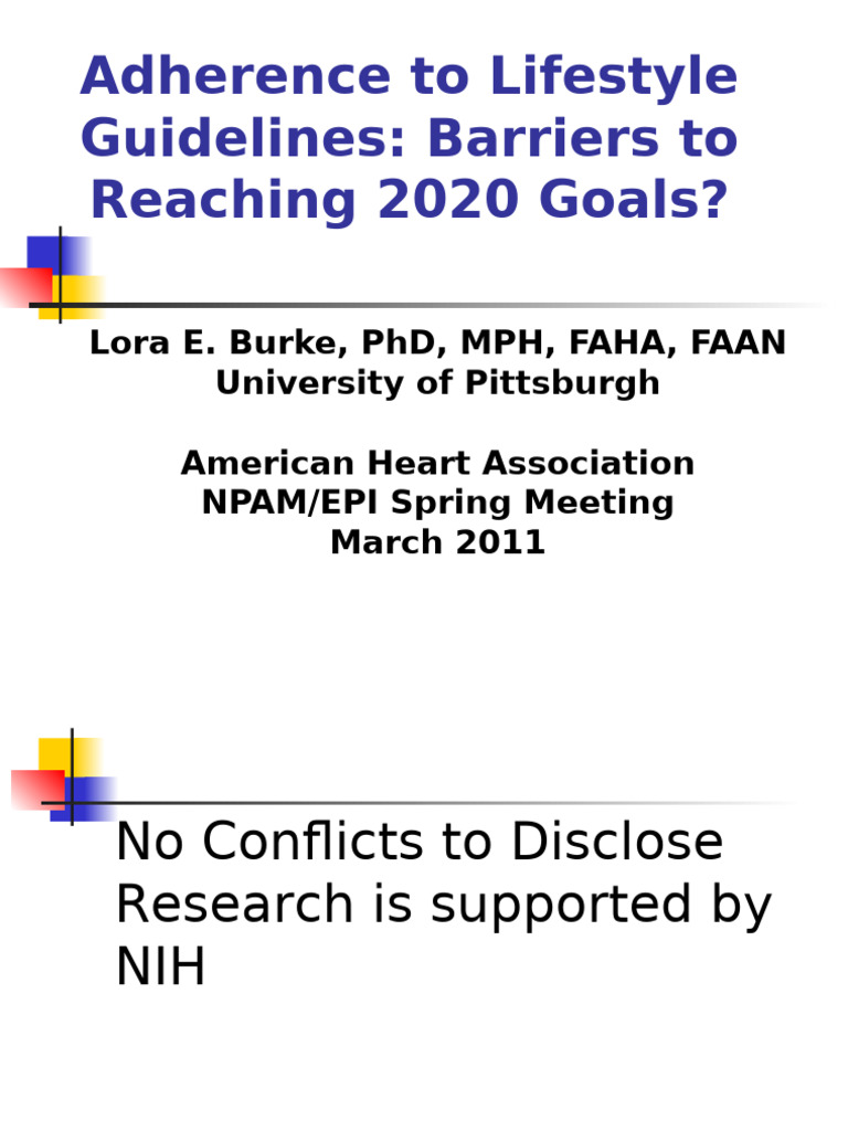 Barriers to AHA 2020 Lifestyle Goals | PDF | Dieting | Obesity