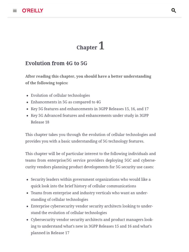 Chapter 1 - Evolution From 4G To 5G - Securing 5G and Evolving Architectures | PDF | 4 G ...