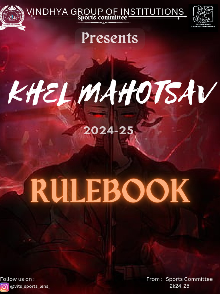 Khel Mahotsav Rulebook 2K24-25 | PDF | Table Tennis | Athletic Sports