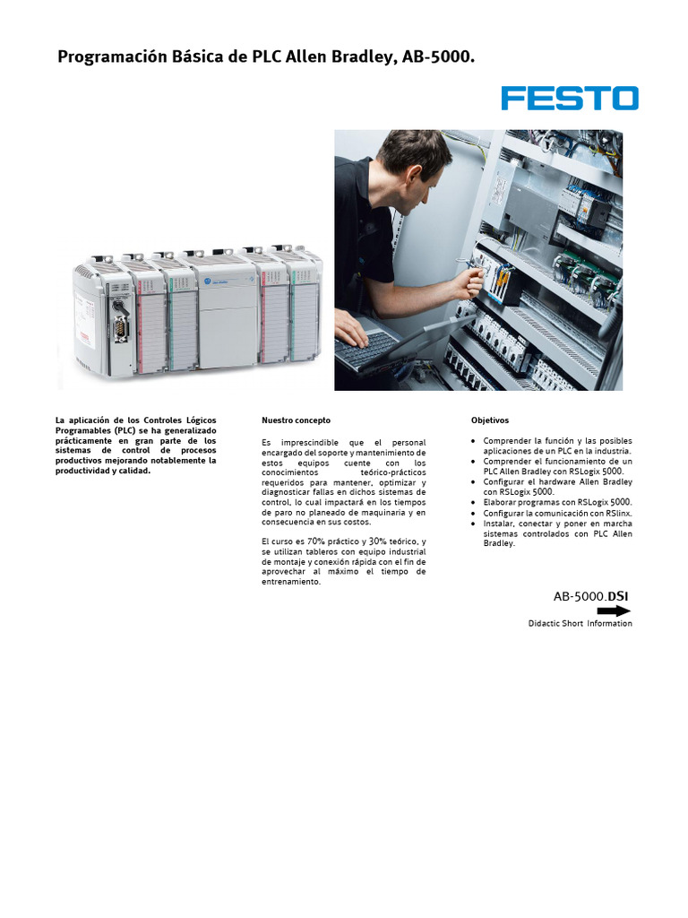 Programación Básica de PLC AB Con RS-Logix 5000 | PDF | Controlador ...