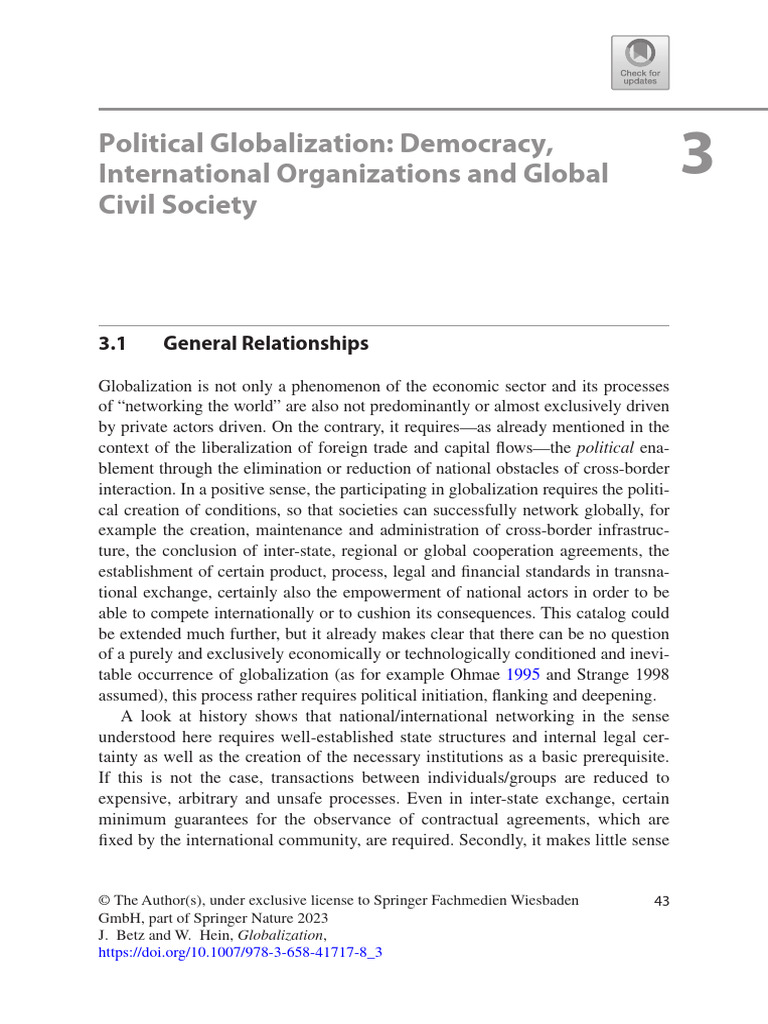 Political Drivers of Globalization | PDF | Globalization | Exports