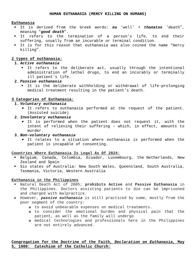 Euthanasia | PDF