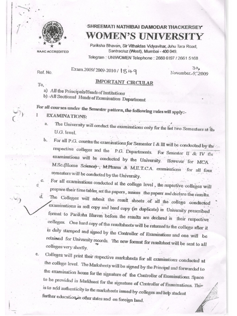 Atkt Rules Circular No 1849 | PDF