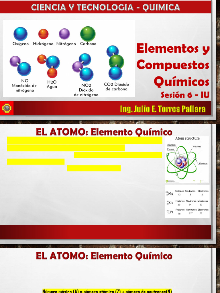 QUIMICA-SESION-6-IU (1) | PDF | Elementos químicos | Compuestos químicos
