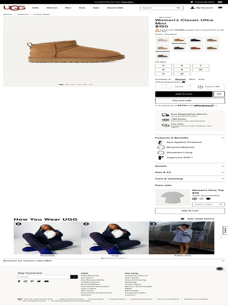 Women's Classic Ultra Mini Boot UGG® | PDF
