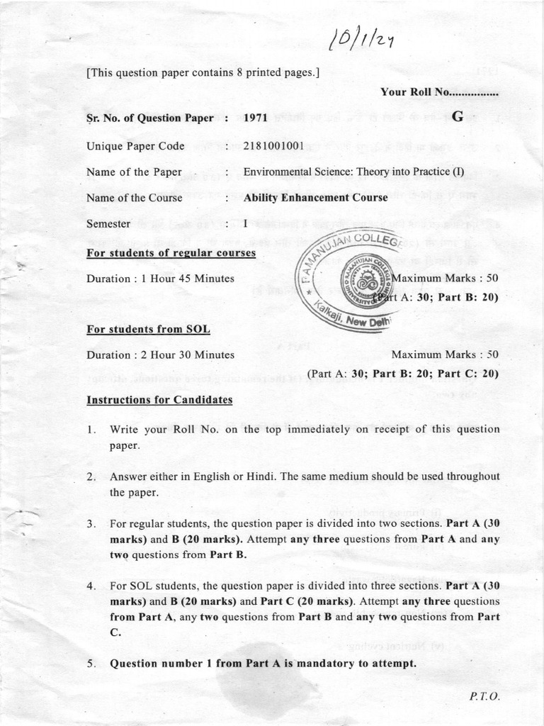 AEC - Environmental Science - Theory Into S7oOsiY | PDF