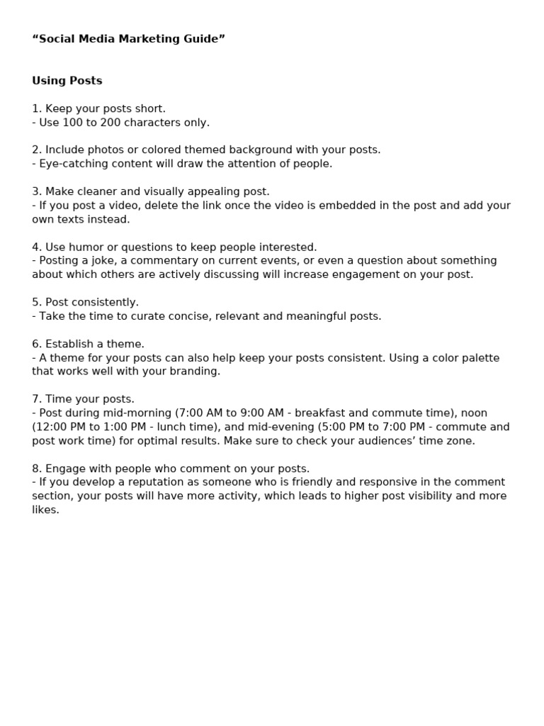 Social Media Marketing Guide | PDF | Hashtag | Social Media Marketing