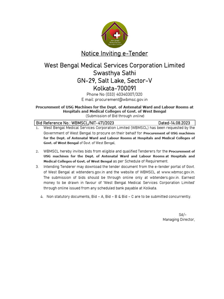 wbmsc-tender-6862 | PDF | Specification (Technical Standard) | Value Added Tax