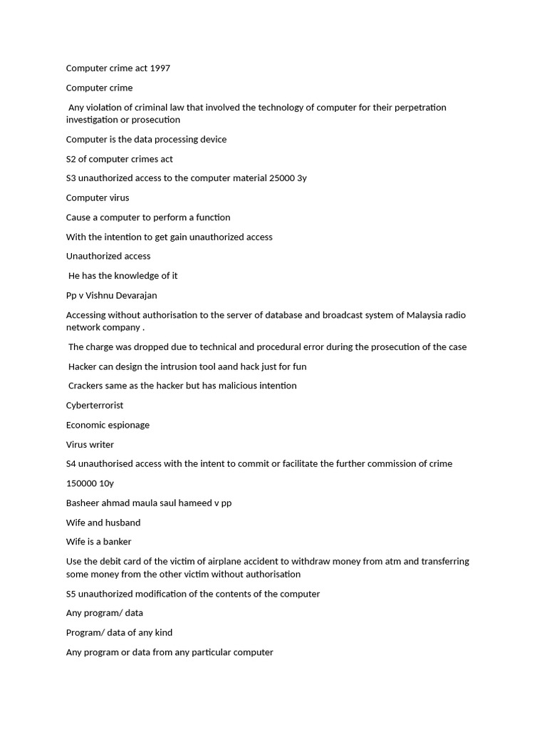 Computer crime act 1997 | PDF | Stalking | Justice