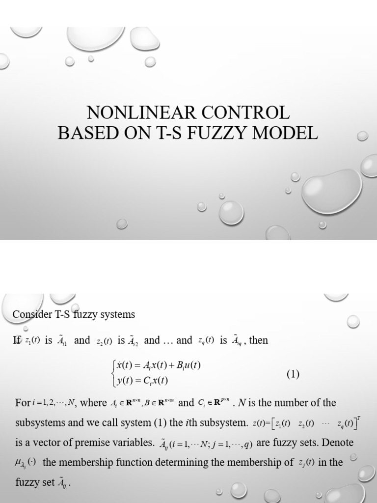 T-S模糊控制方法 | PDF | Matrix (Mathematics) | Matrix Theory